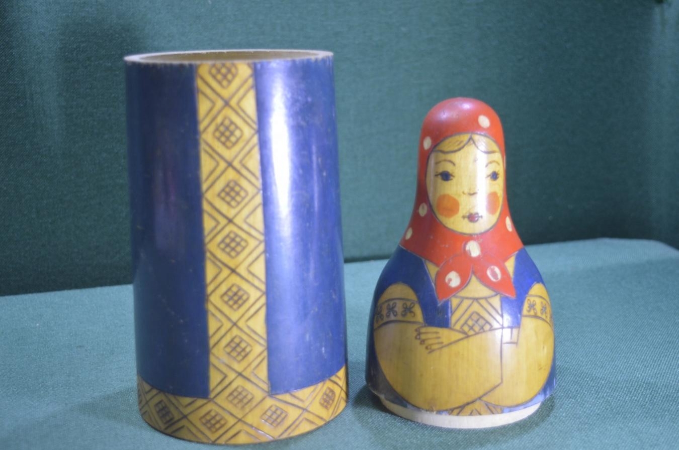 Купить Футляр для бутылки подбутыльник Девушка в косынке с косой