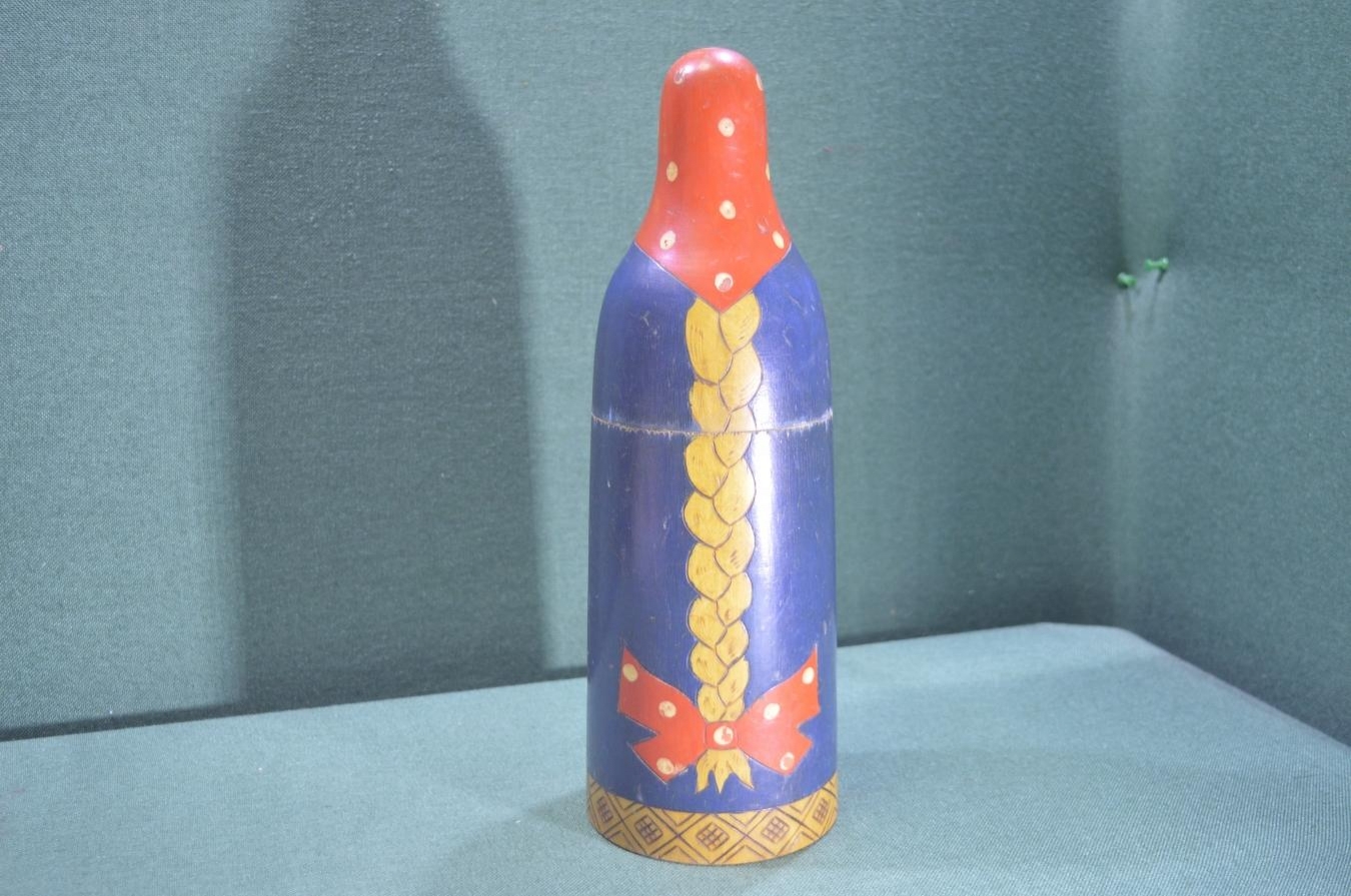 Купить Футляр для бутылки подбутыльник Девушка в косынке с косой