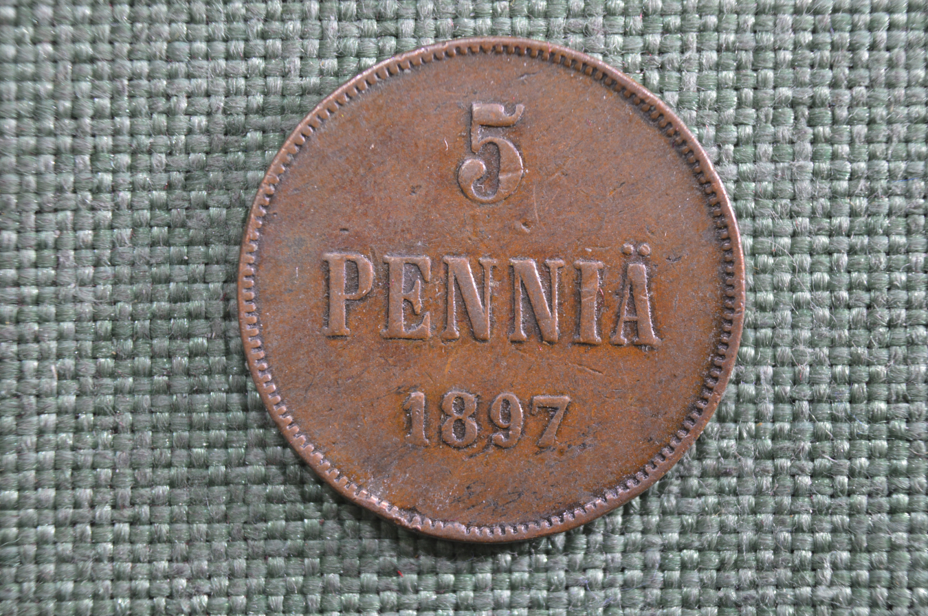 Купить Монета 5 пенни 1897 г. Для Финляндии (Царская Россия, Николай II ...