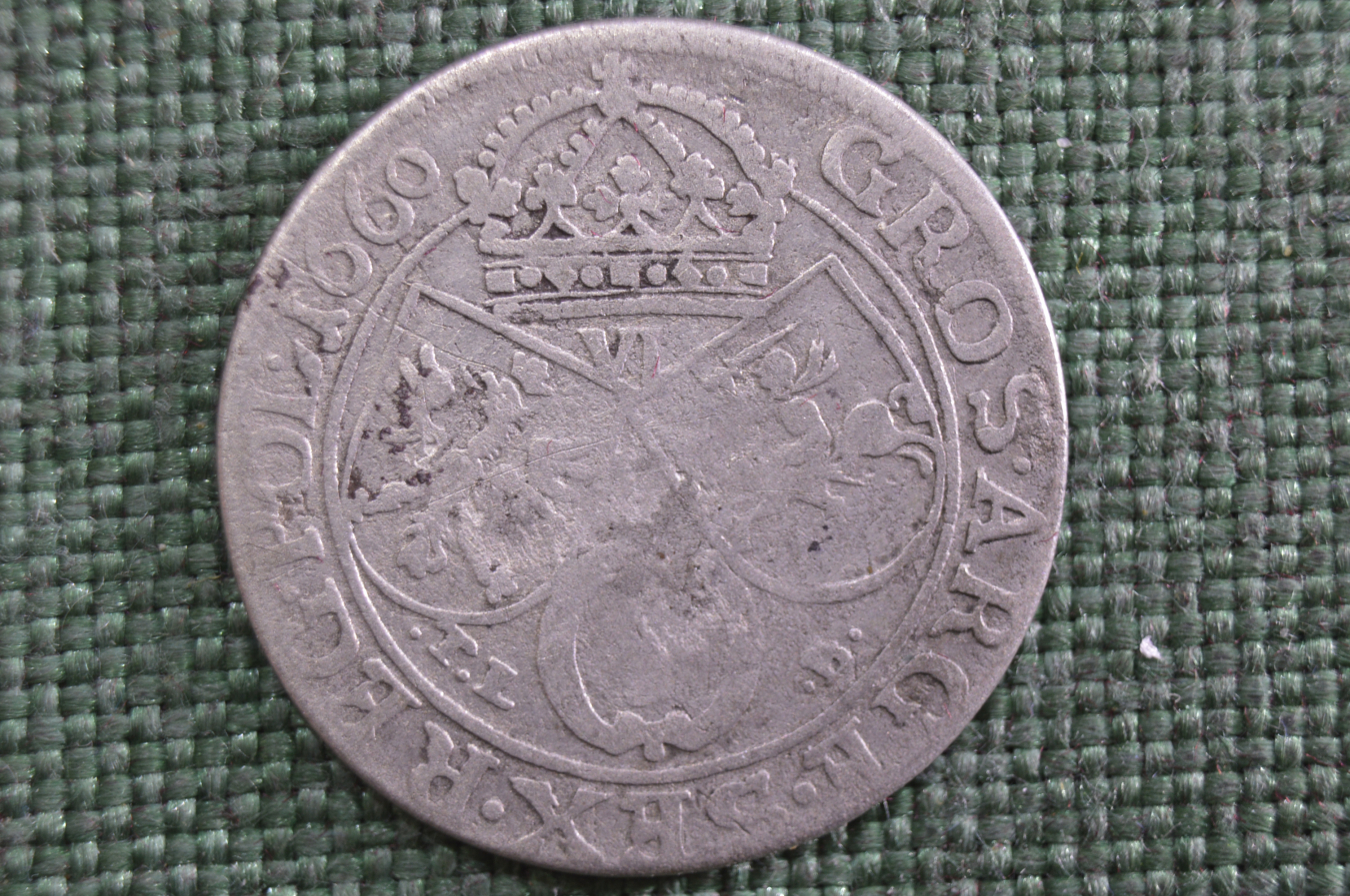 Купить 6 грошей (Шостак) 1660 года, Польша, Ян Казимир, серебро в ...