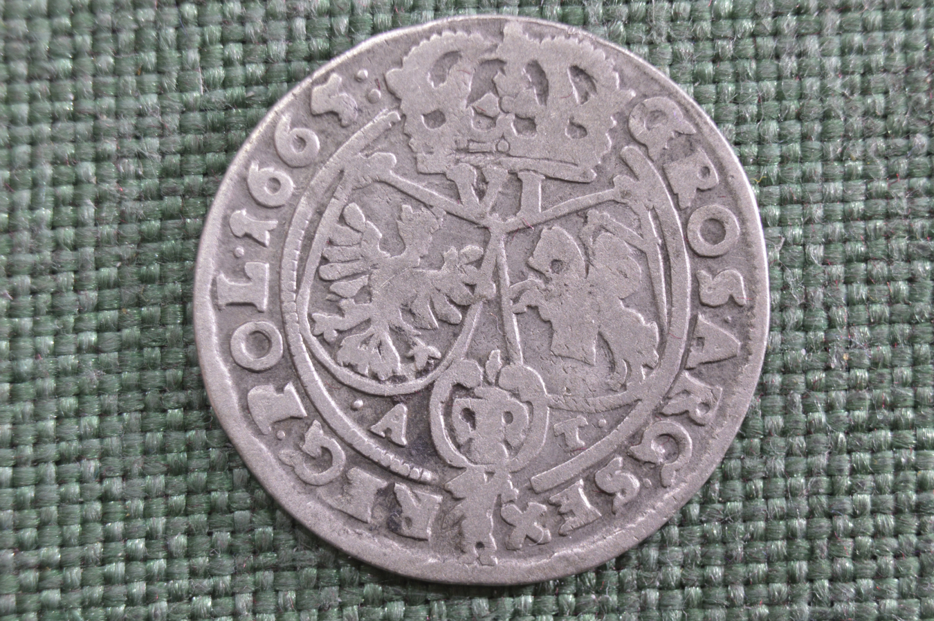 Купить 6 грошей (Шостак) 1665 года, Польша, Ян Казимир, серебро в ...