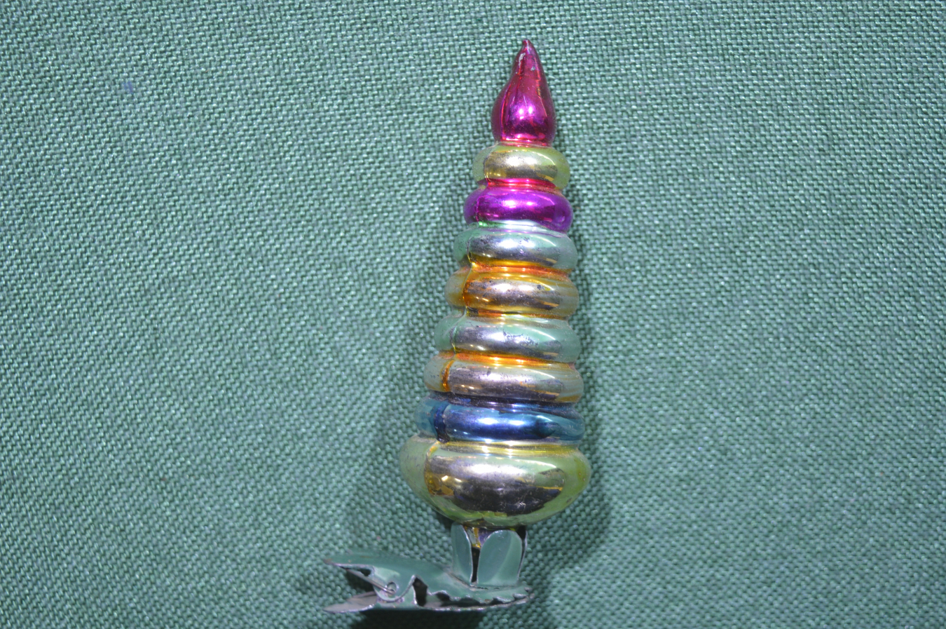 Купить Игрушка елочная Пирамида пирамидка 1 Стекло прищепка СССР цены фото описание