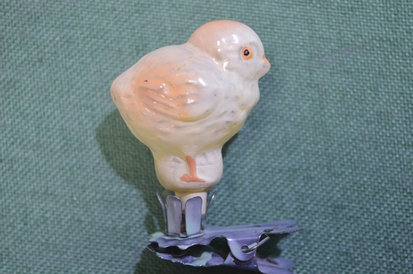 Купить Игрушка елочная стеклянная Цыпленок маленикий птенчик 4 5 см Стекло прищепка в