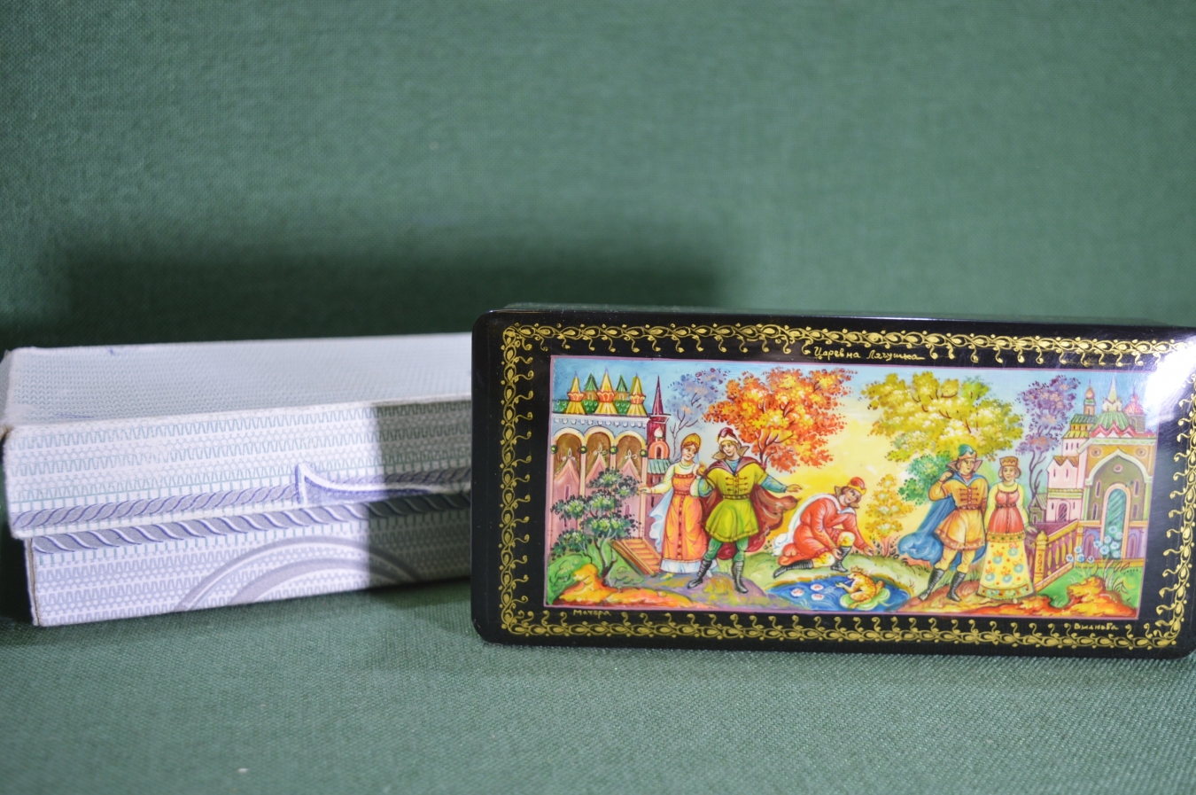 Купить Шкатулка лаковая, расписная "Иван Царевич и лягушка". Мстера ...
