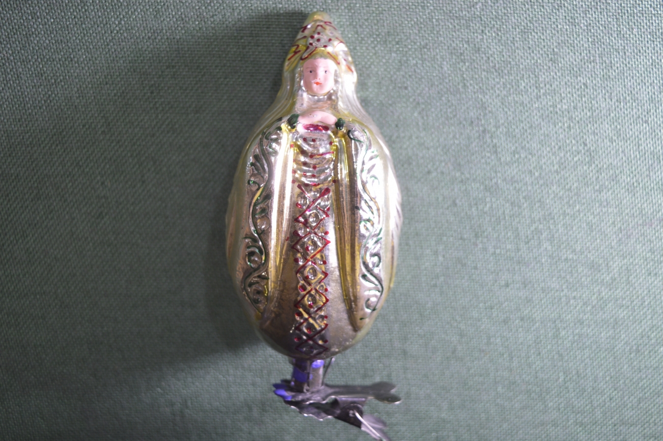 Купить Елочная стеклянная игрушка Царевна Лебедь Стекло прищепка 4 Сказка о царе Салтане