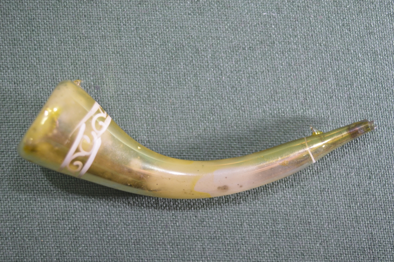 Купить Игрушка елочная стеклянная Золотой рог изобилия Стекло подвес 2 СССР цены фото