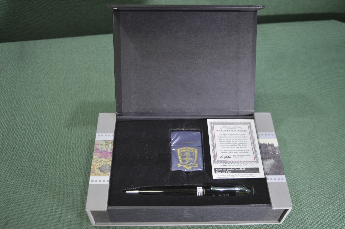 Купить Набор зажигалка бензиновая и ручка "Zippo Зиппо". Коробка. D-Day ...