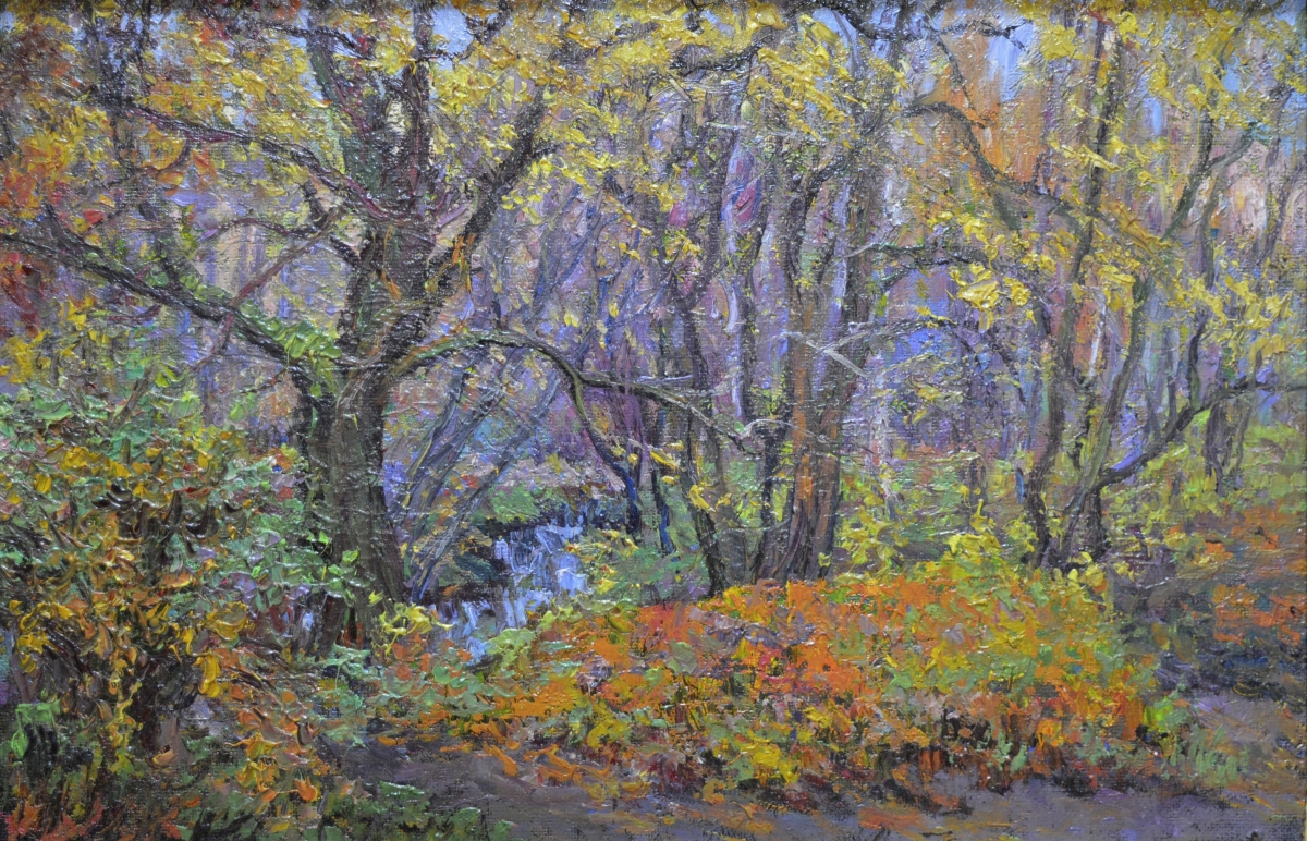 Купить Картина «Осенний лес». Автор Бусыгина Людмила. Оргалит, масло ...