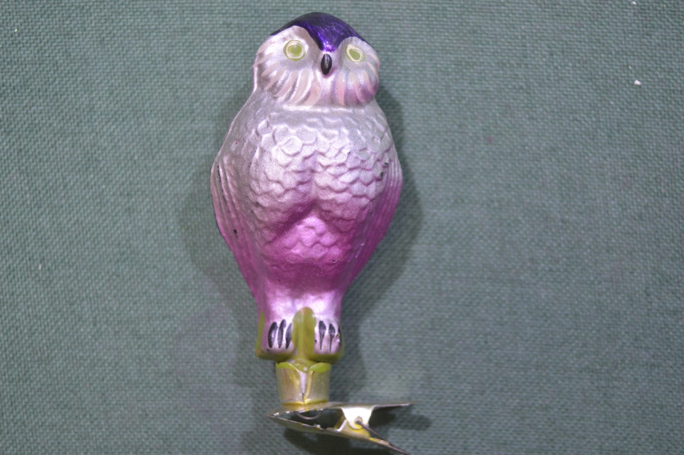 Купить Елочная стеклянная игрушка на прищепке "Сова" ( Филин ...