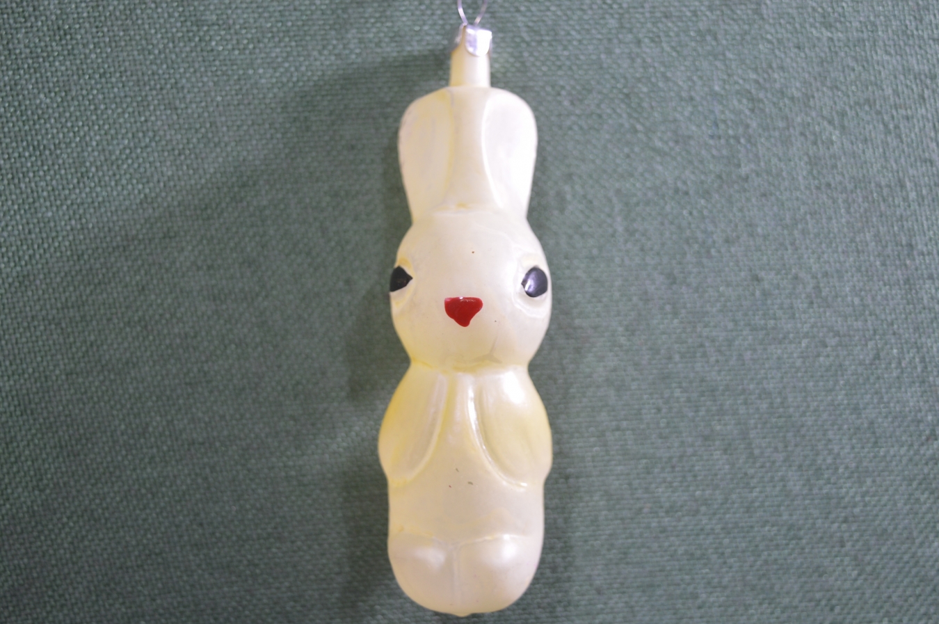 Купить Елочная стеклянная игрушка Заяц зайчик зайка Стекло подвес СССР в интернет