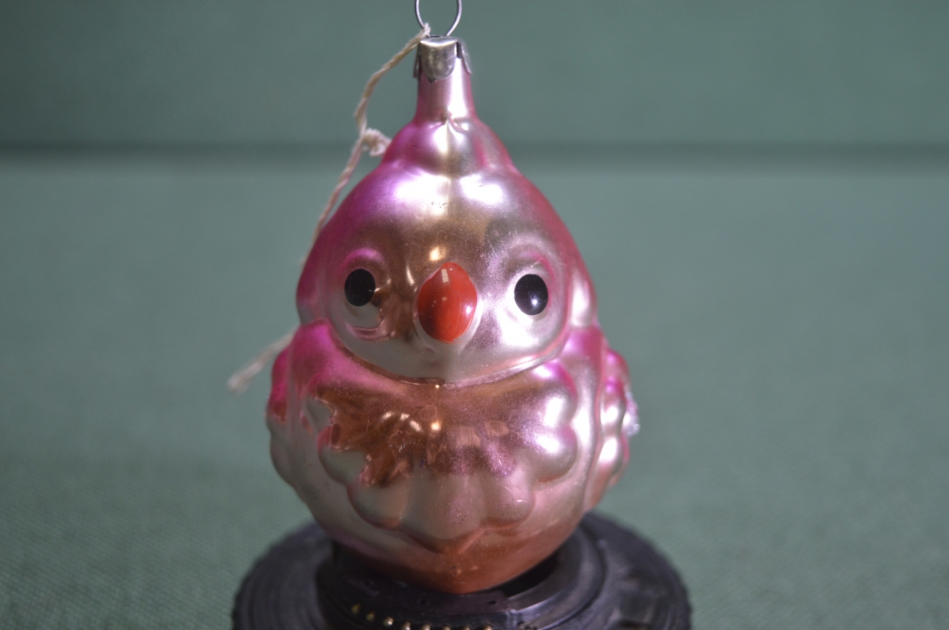 Купить Елочная стеклянная новогодняя игрушка Птица снегирь Стекло Подвес СССР в интернет