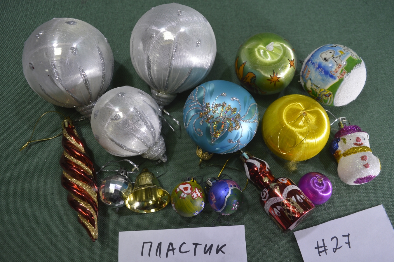 Купить Елочные новогодние игрушки, украшения. 15 штук. Разнобой ...