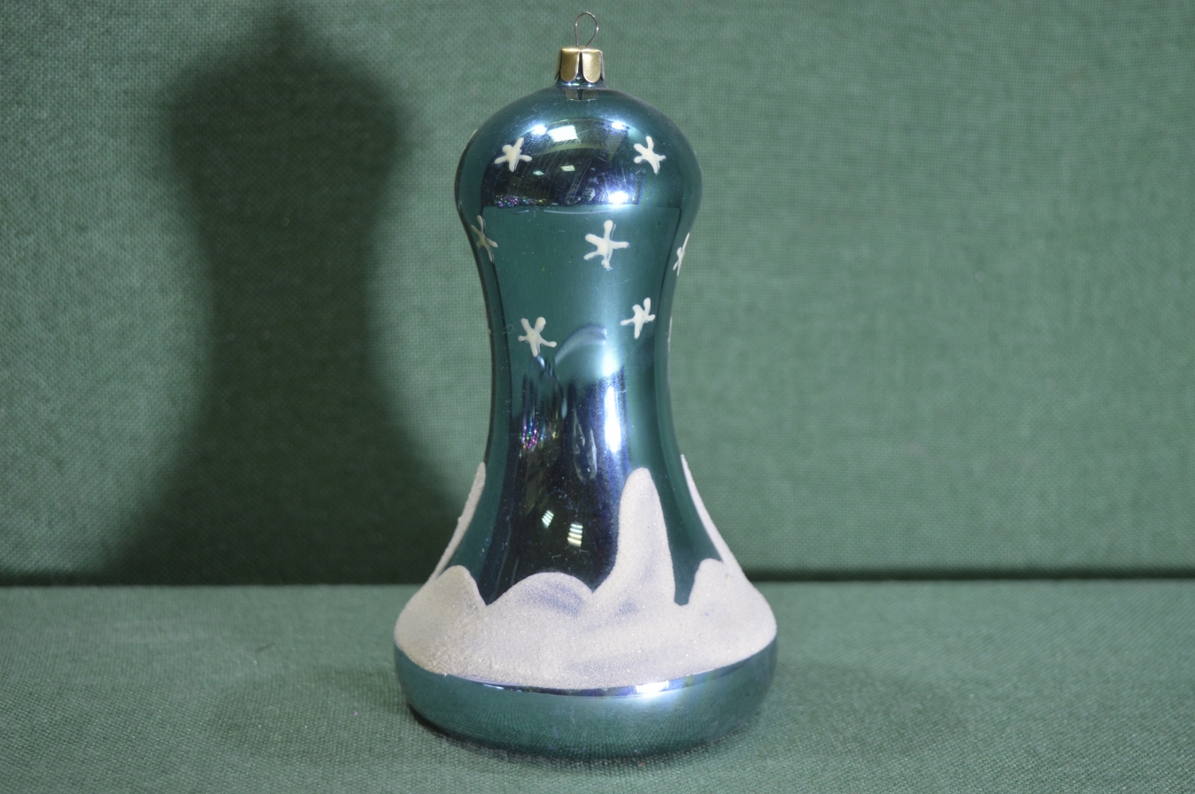 Купить Елочная игрушка "Колокол синий большой озвученный разрисованный ...