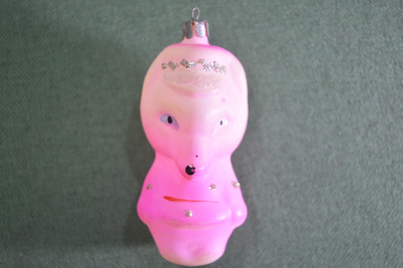 Купить Елочная игрушка из набора Теремок Волк Стекло Матовая МПО Иней СССР 2 цены фото