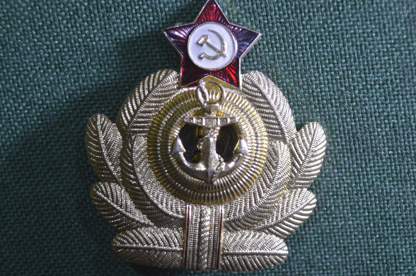Купить Кокарда офицерская, военно-морской флот. ВМФ, якорь, звезда ...