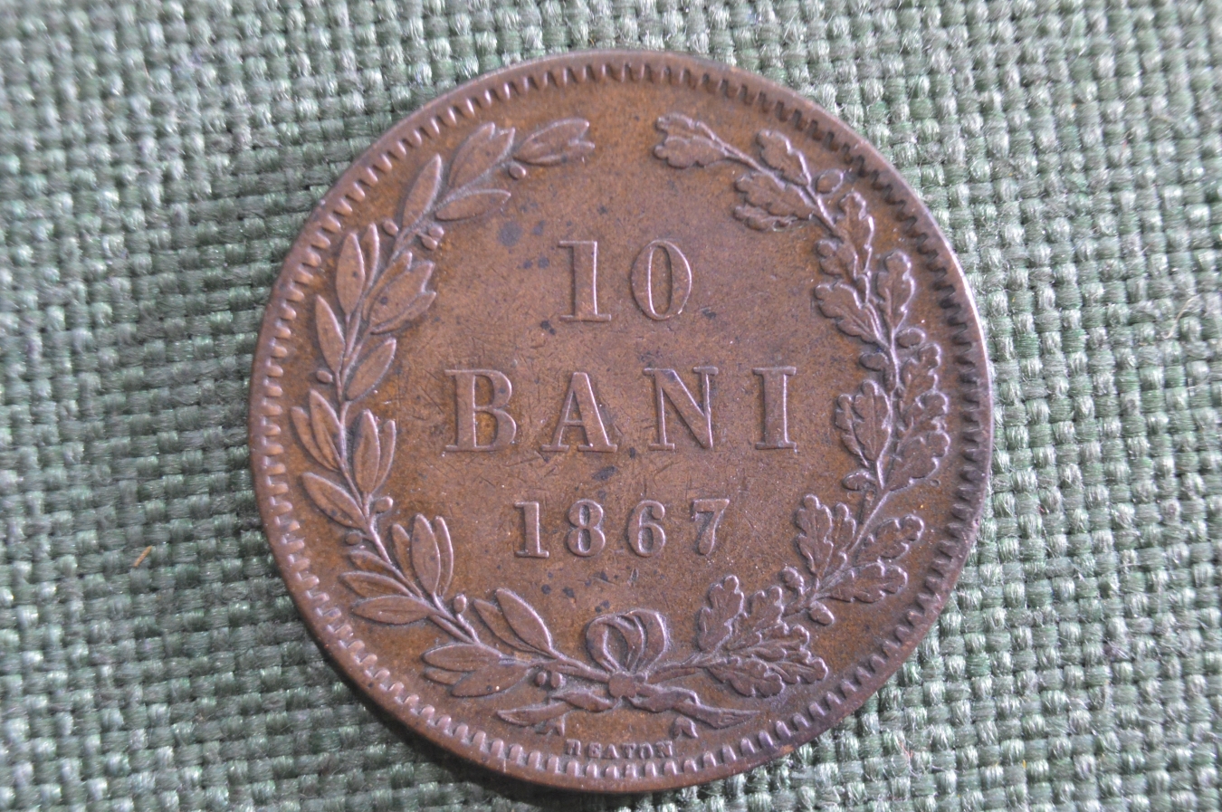 Купить Монета 10 бани 1867 года, Румыния. Bani, Romania. в интернет ...