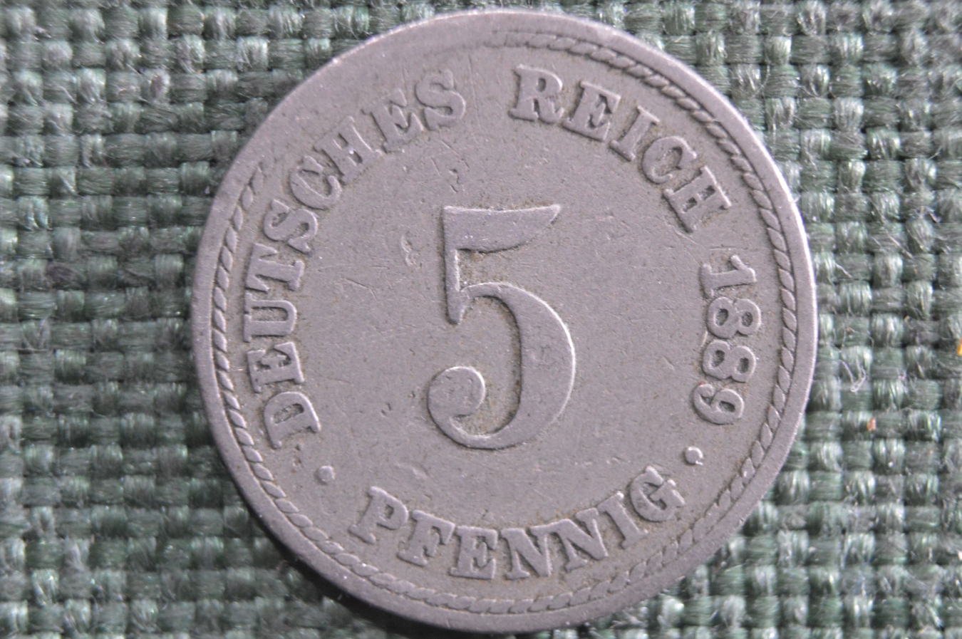 Купить Монета 5 пфеннигов, пфеннингов 1889 года, Германская Империя ...