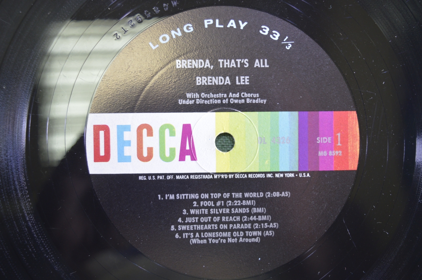 Купить Пластинка виниловая "Brenda Lee. That's all". Бренда Ли. Decca ...