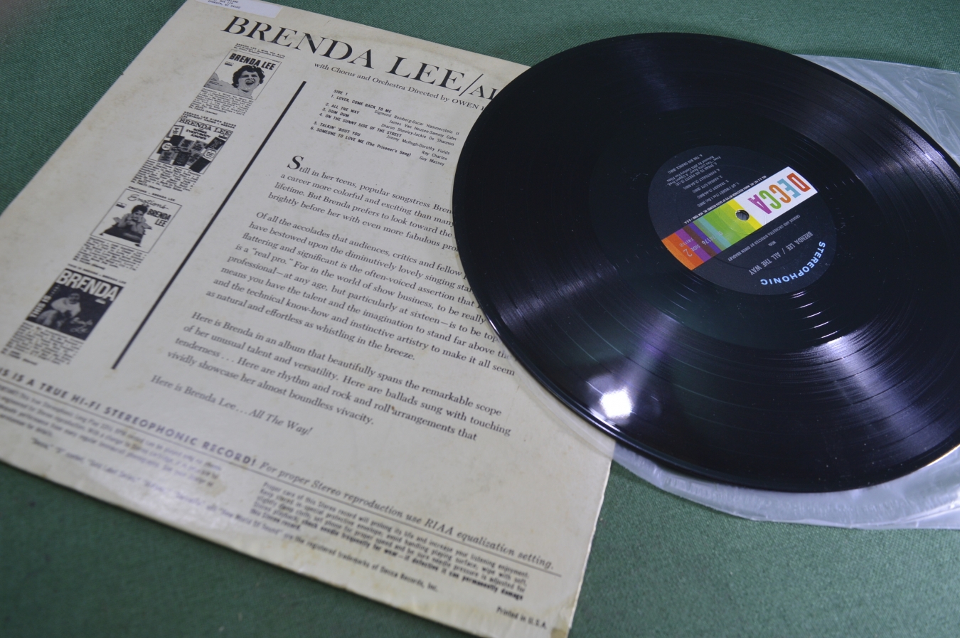Купить Пластинка виниловая "Brenda Lee. All the way. Бренда Ли". Decca ...