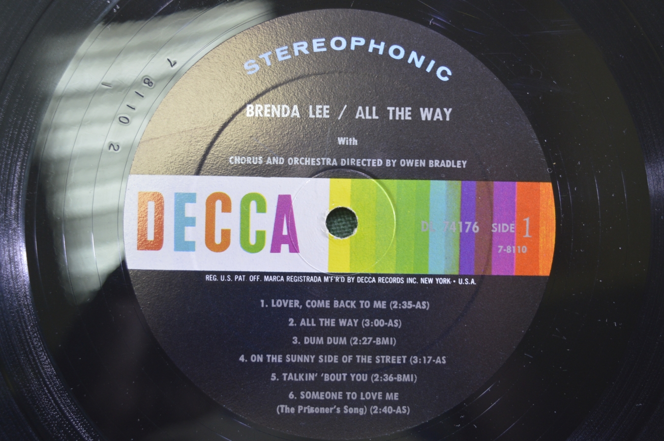 Купить Пластинка виниловая "Brenda Lee. All the way. Бренда Ли". Decca ...