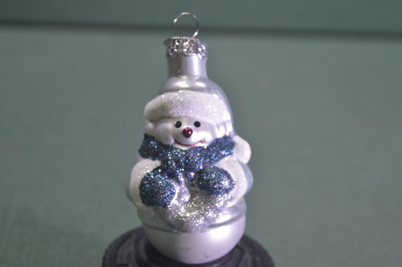 Купить Елочная новогодняя игрушка Снеговик Стекло МПО Иней СССР в интернет аукционе