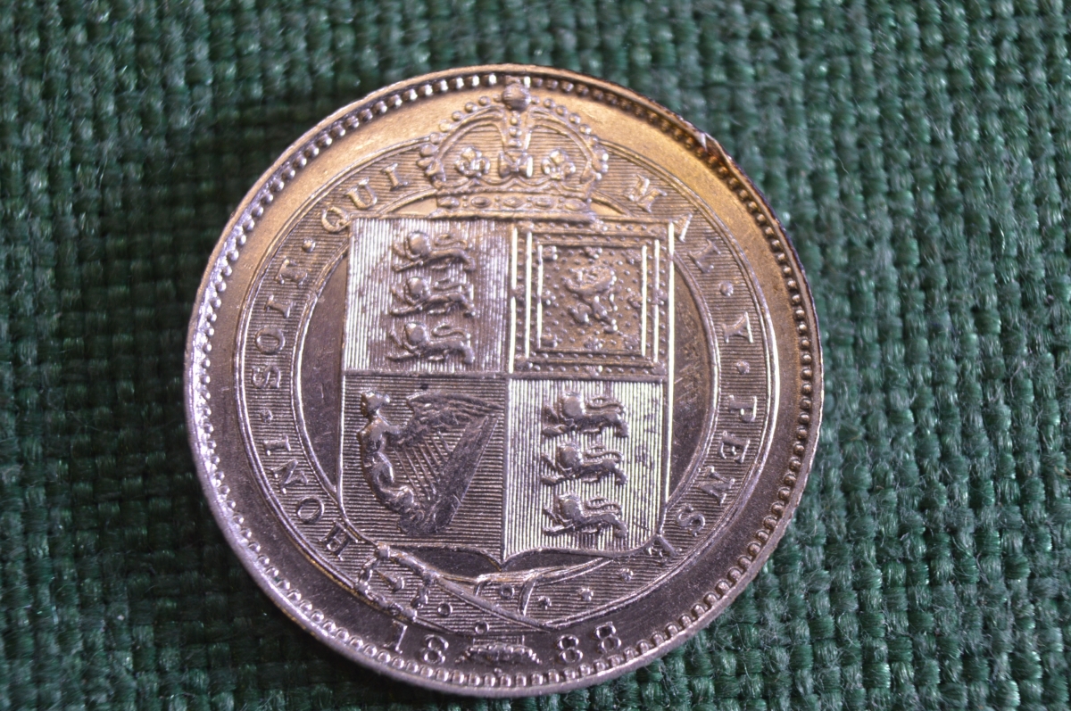 Купить Монета 1 шиллинг 1888 год. Shilling. Серебро, блеск. Виктория ...