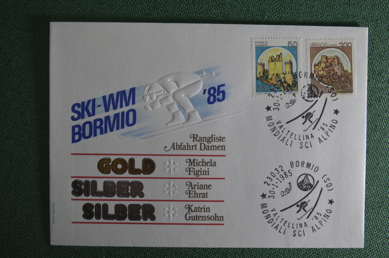 Купить Конверт почтовый, SKI-WM BORMIO 85. Бормио. Италия. в интернет ...